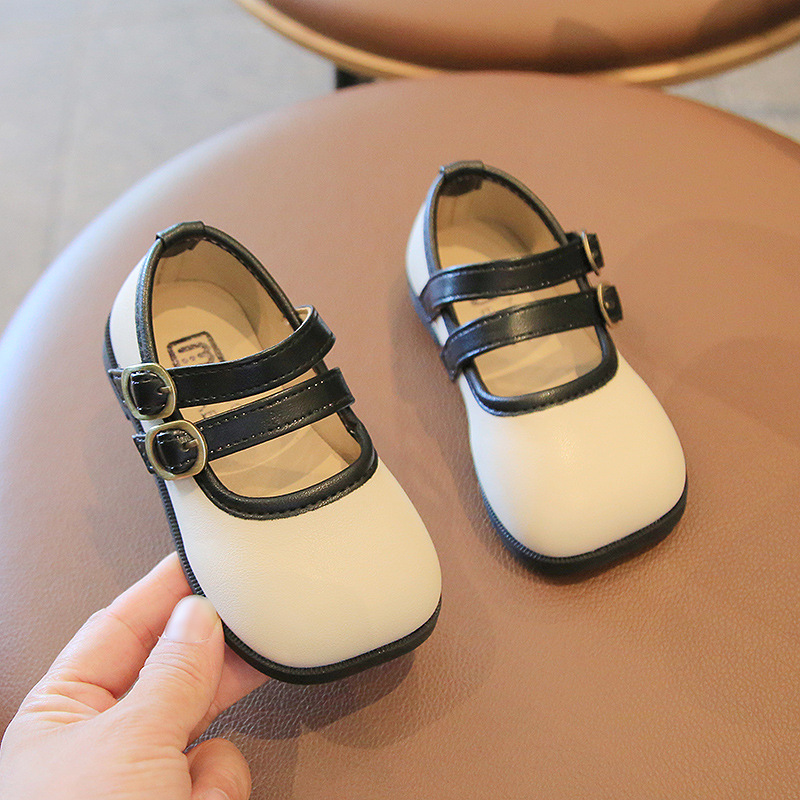 Little Girls PU Shallow Mary Janes Summer 2022 Squ... – Grandado