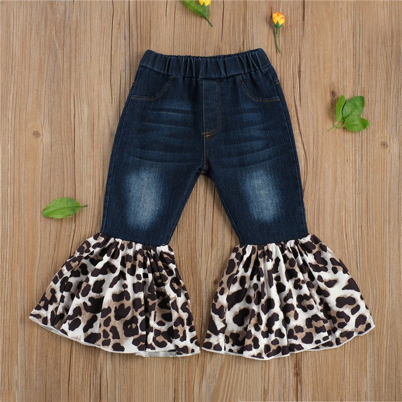 Kids Girls Flare Pants Autumn Spring Elastic Waist... – Vicedeal