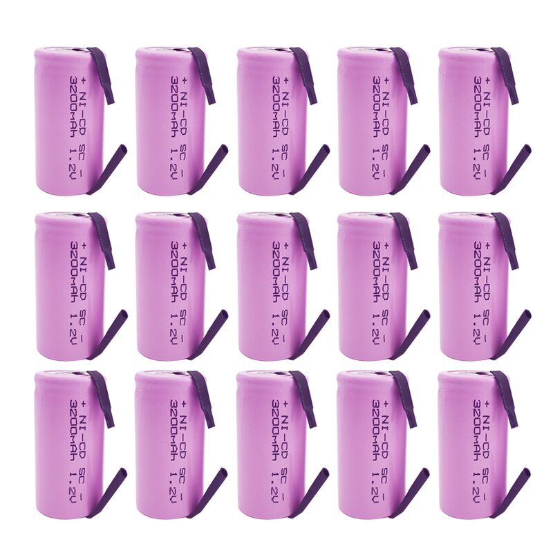 SC 1.2V 3200mAh Rechargeable Battery SC Sub C Ni-c... – Grandado