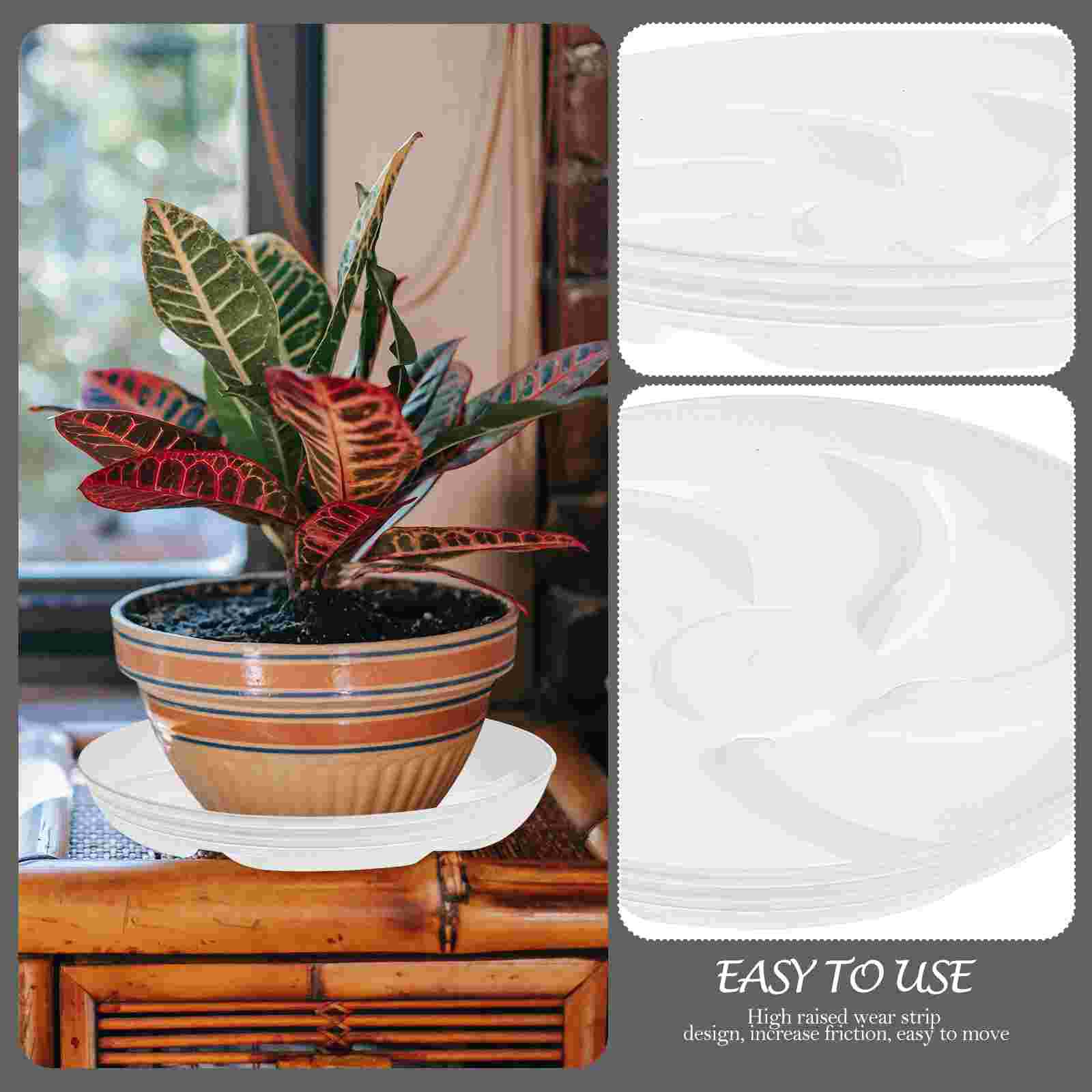 5pcs Large Plant Pot Base Resin Flowerpot Round Tr... – Grandado