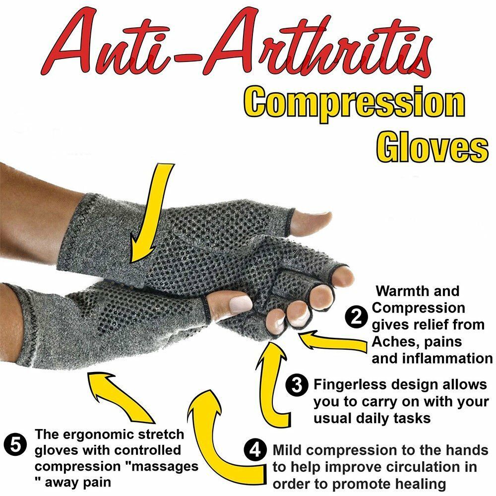 A Pair Hands Arthritis Sprain Gloves Therapeutic C... – Grandado