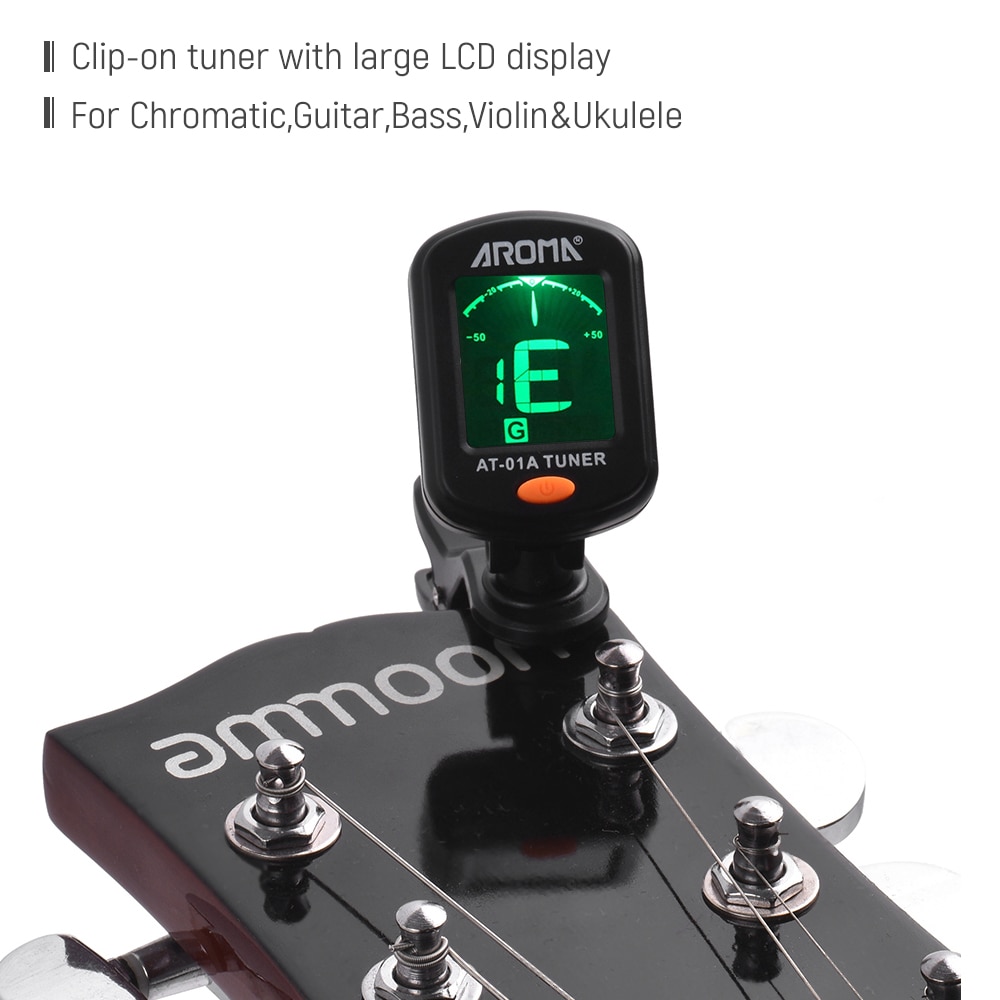 AROMA AT-01A Guitar Tuner Rotatable Clip-on Tuner ... – Grandado