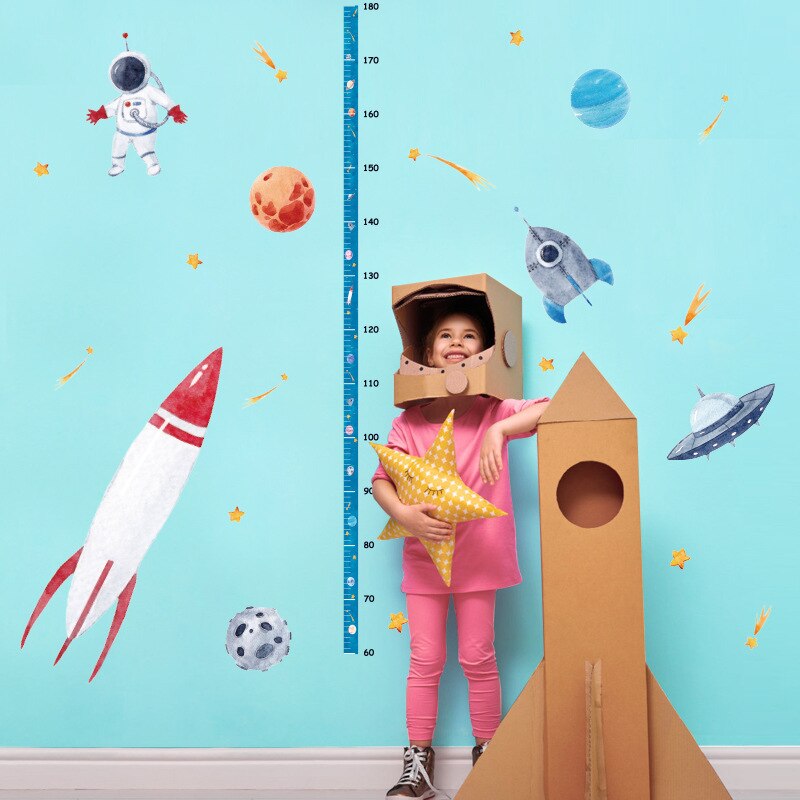 Rocket Height Measure Wall Sticker For Kids Rooms ... – Grandado
