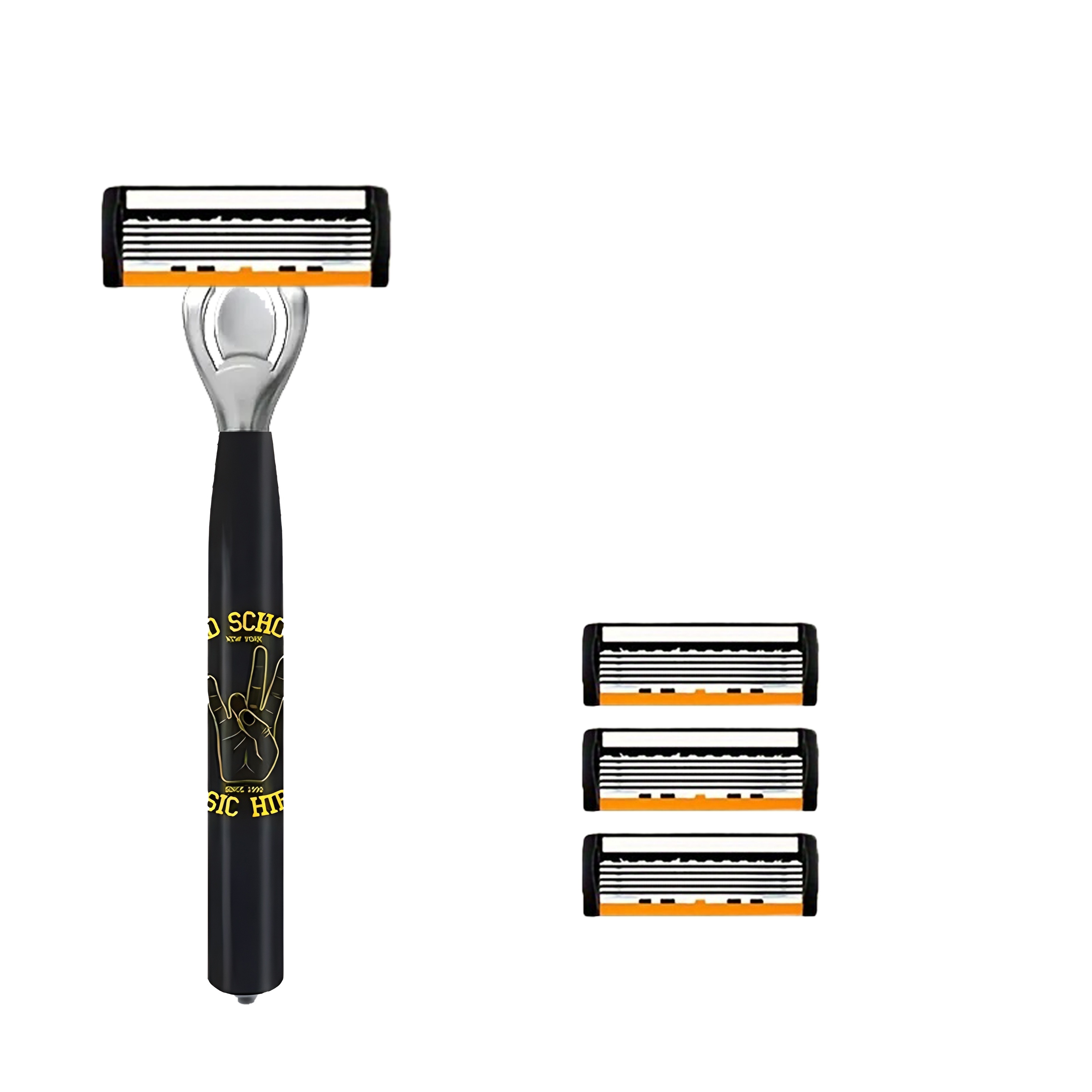 Stainless steel manual shaver, 6-layer razor blade... – Grandado