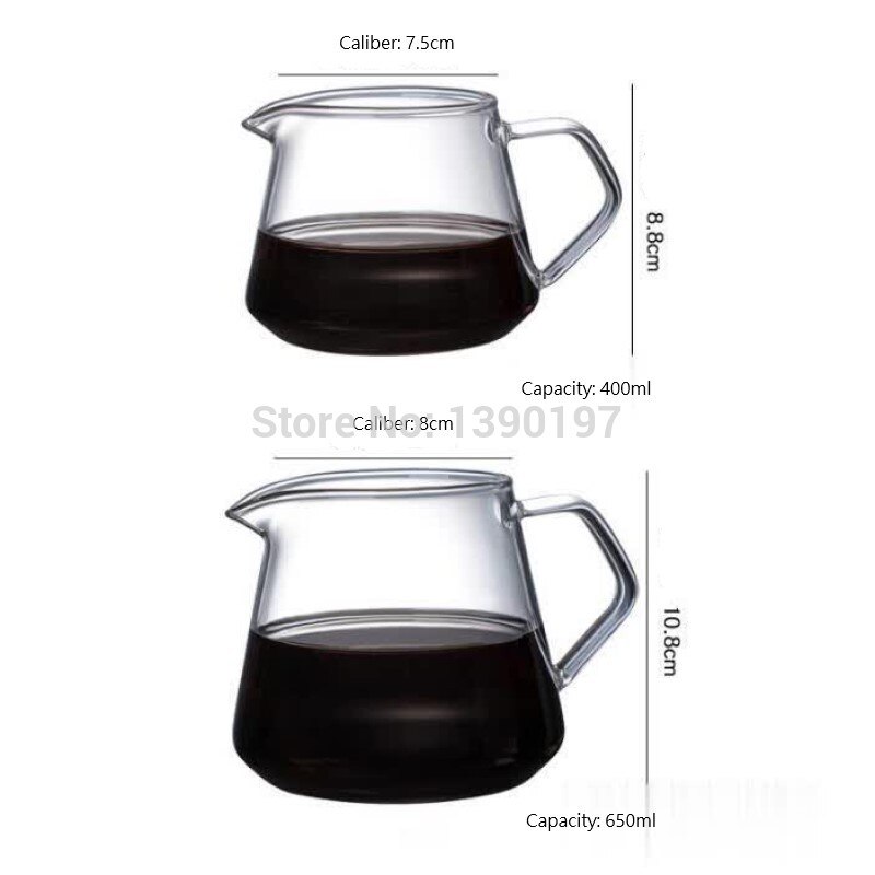 Glass coffee sharing pot hand made coffee pot – Grandado