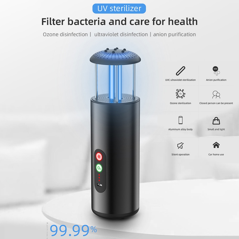 UVC Ultraviolet Air Purifier With HEPA Filter Fres... – Vicedeal