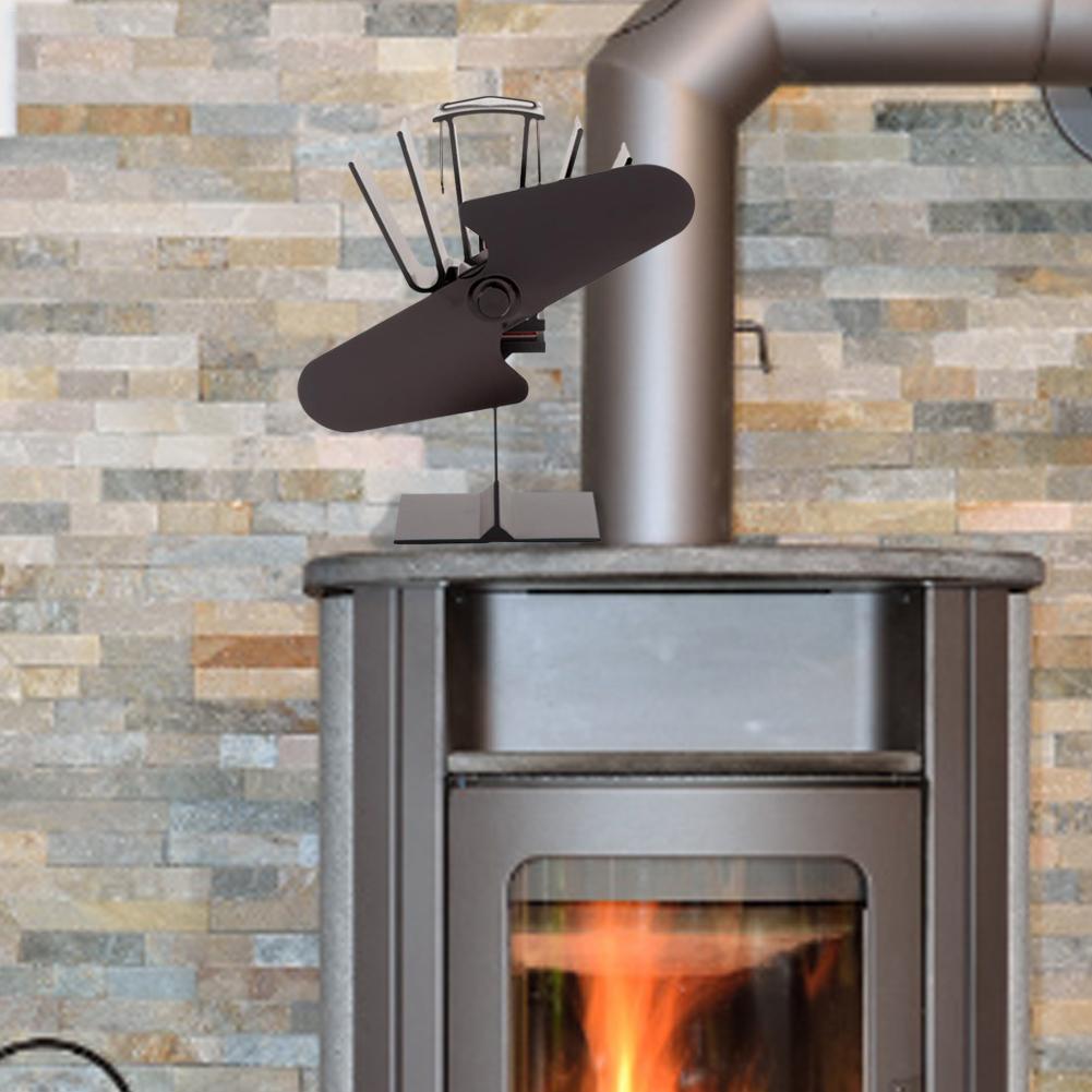 2- blad termisk effekt fläkt vedspis fläkt värmefö... – Grandado