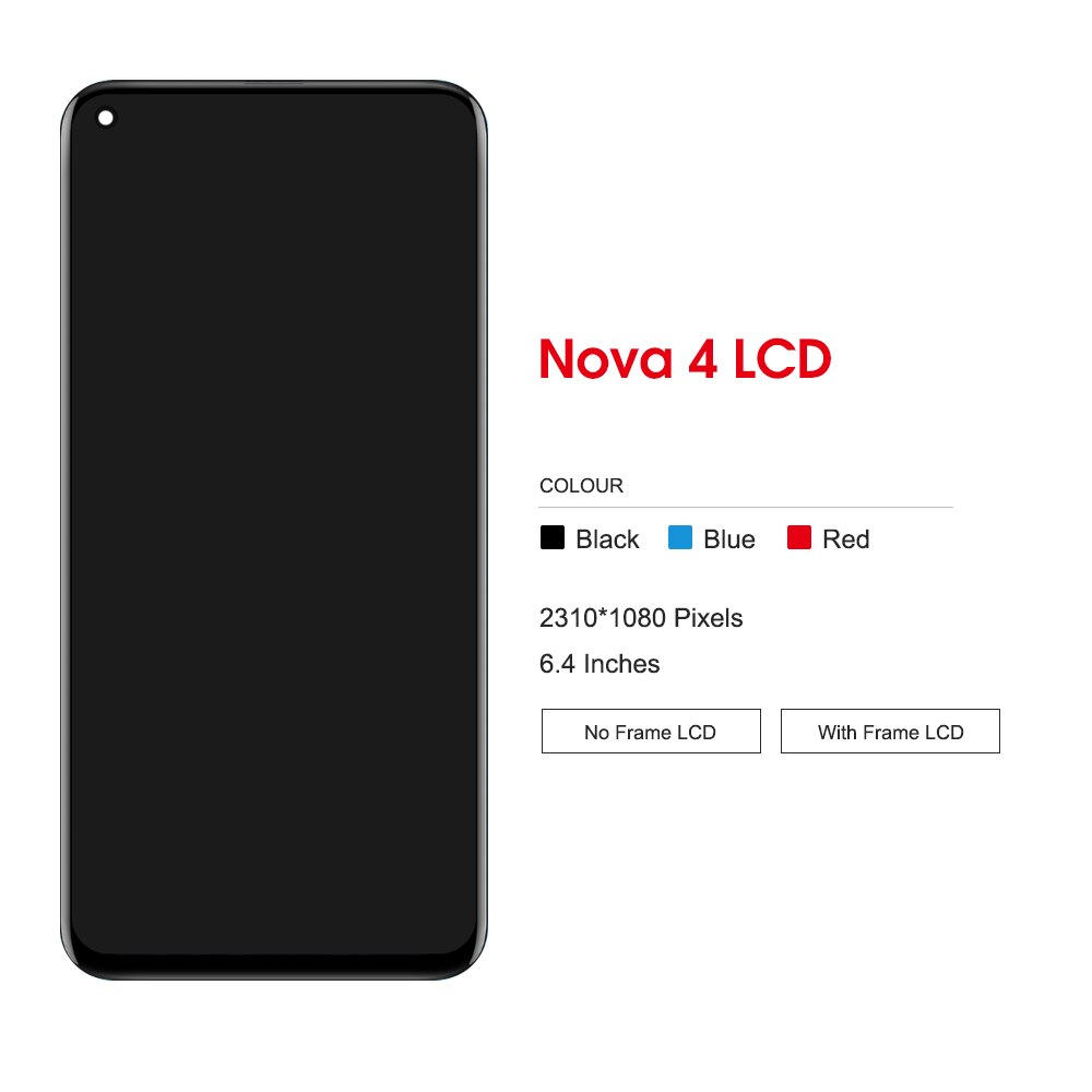 100% Original 6.4 "Display Mit Rahmen Für Hua... – Grandado