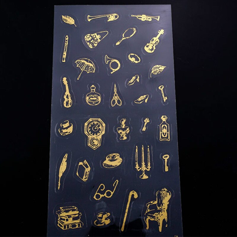 Gouden alfabet stickers sterrenbeeld doorzichtige ... – Grandado