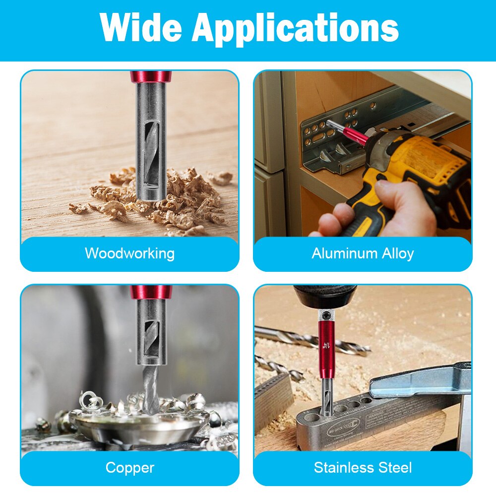 7Pcs Zelfcentrerende Boor Set Hex Schacht Zelf Cen... – Vicedeal