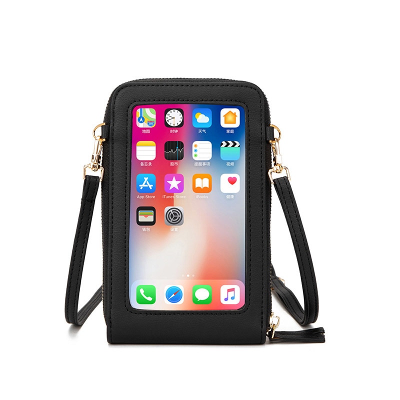PU Leather Touch Screen Mobile Phone Pouch Women S... – Vicedeal