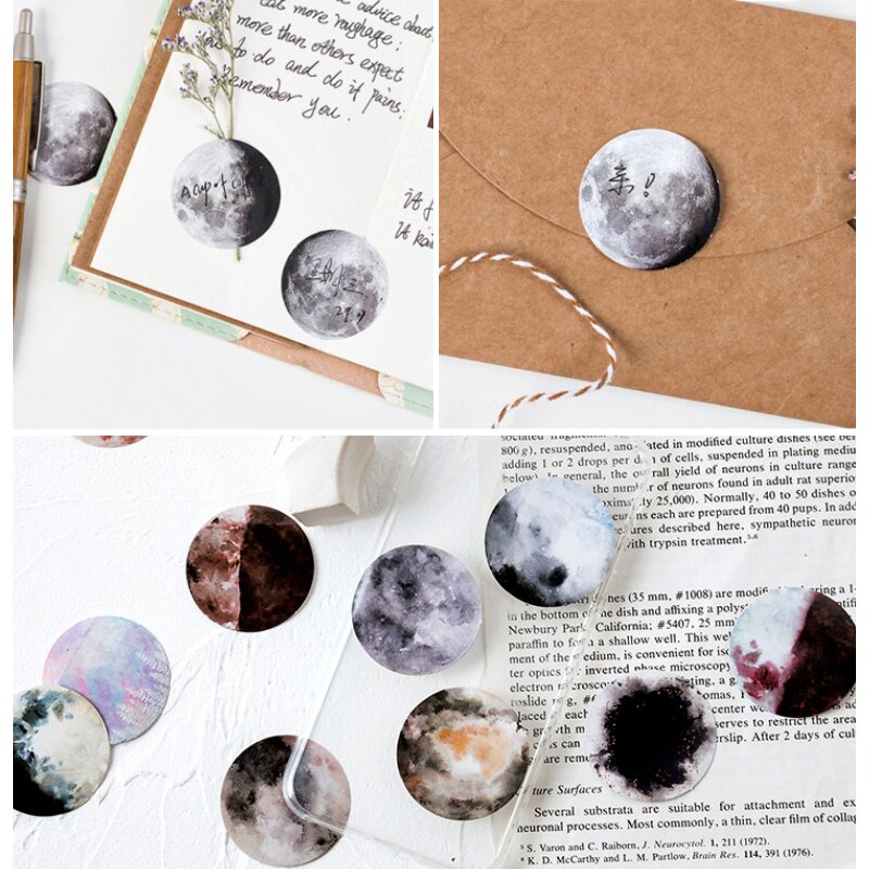 4.4cm Mini Moon Phase Stickers Adhesive Scrapbooks... – Grandado