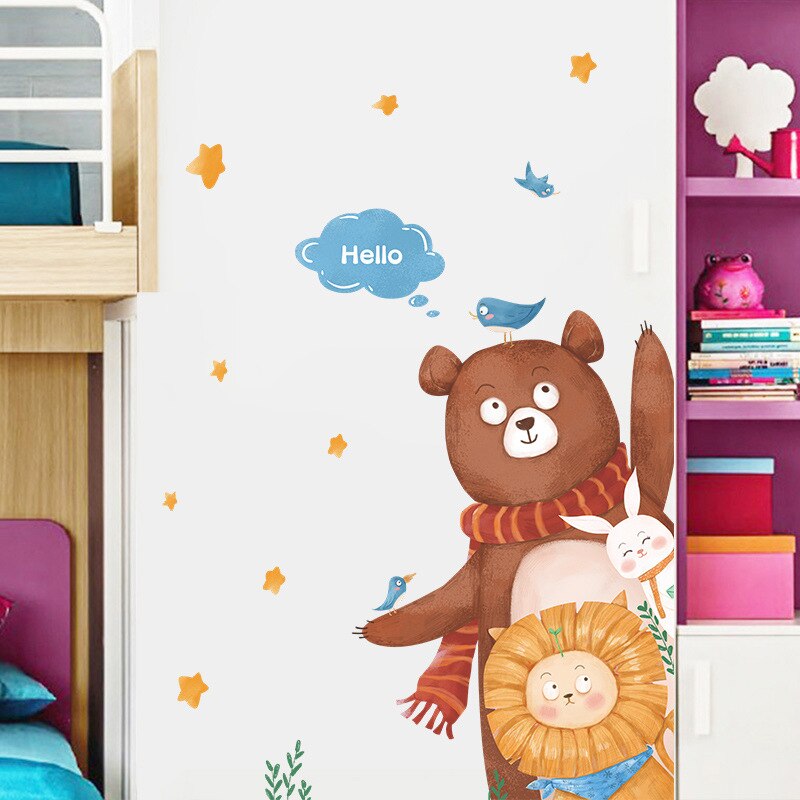 Leuke Dieren Muurstickers Voor Kinderkamer Baby Nu... – Vicedeal