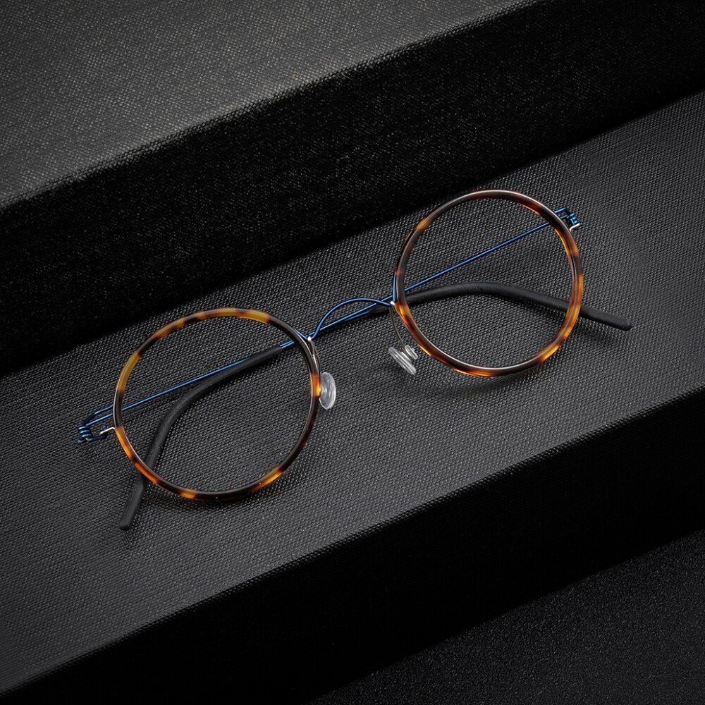 Handmade Retro Round Titanium Optical Glasses Fram... – Grandado