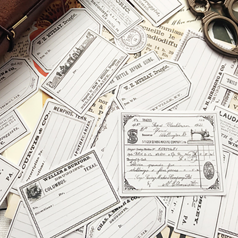 28Pcs Black White Vintage Stickers Junk Journal Ep... – Vicedeal