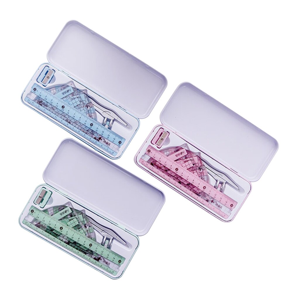 24 pcs Compasses Straight Ruler Triangle Ruler Pen... – Grandado