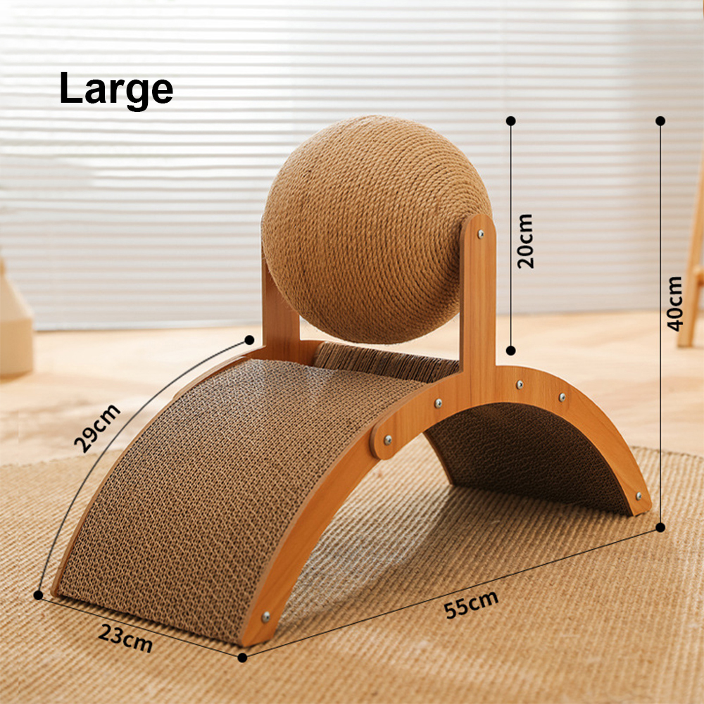 Wooden Cat Scratcher Sisal Cat Scratching Ball 2 I... – Grandado