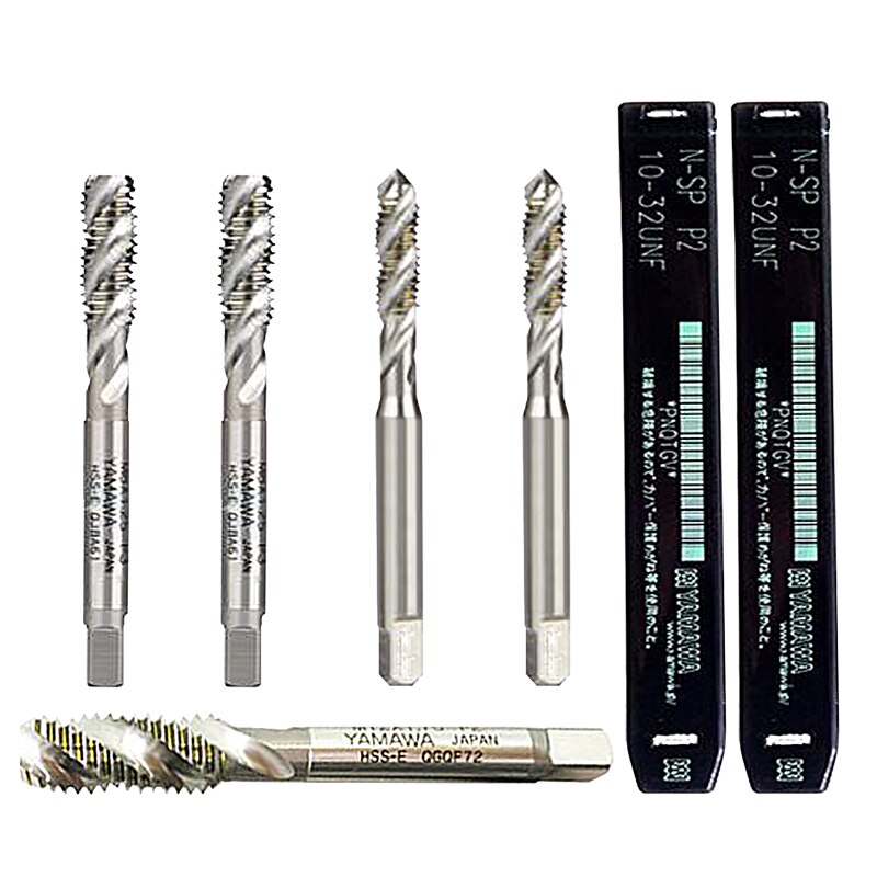 YAMAWA HSSE –US System Spiral tap UNC 0-80 4-40 6-... – Grandado