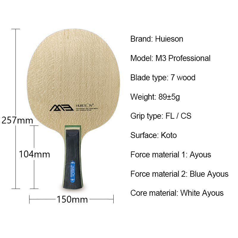Huieson Ping Pong Blade M2/M3/M5 Loop-attack Table... – Grandado