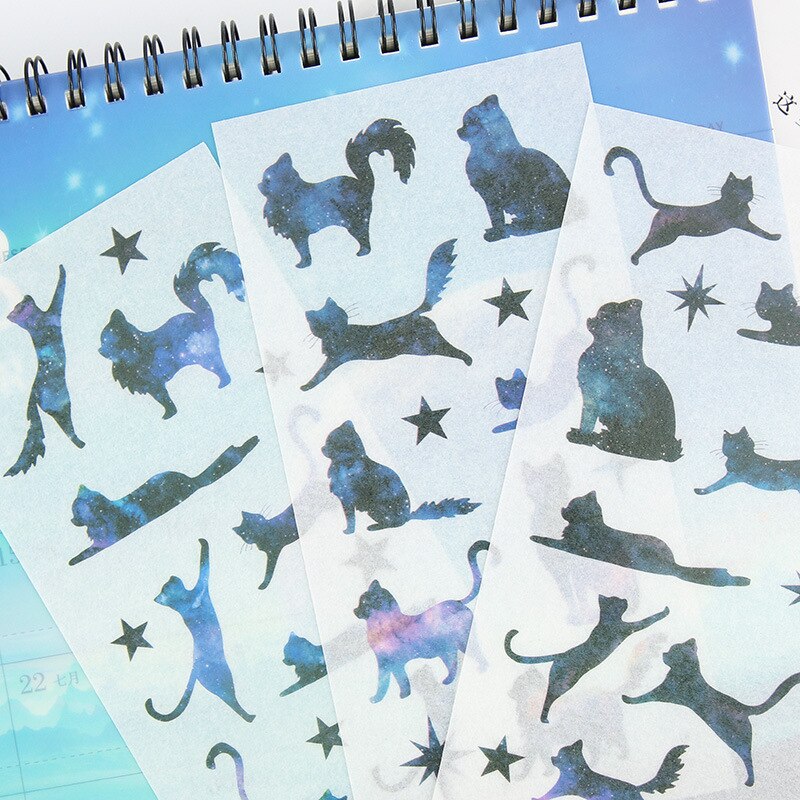 6pcs/lot Cute Sky Cats Cartoon Animals Decoration ... – Grandado