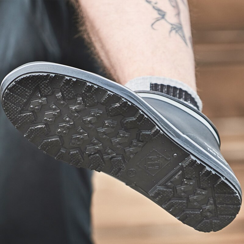 Herre regnstøvler vandtæt forår vinter regn sko mæ... – Grandado