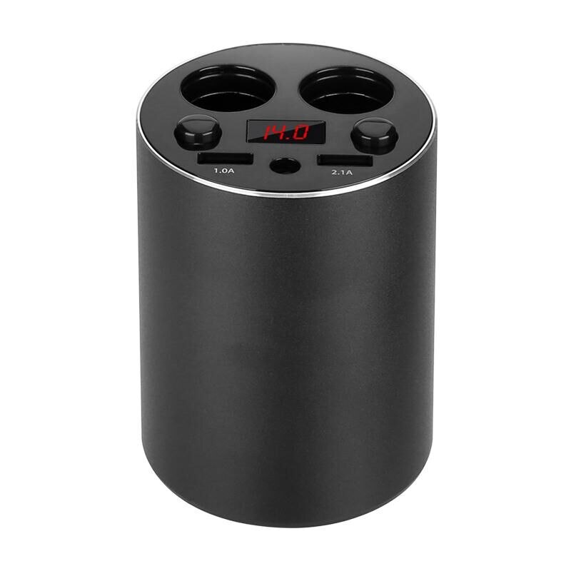 Car Charger Fast Quick Charge 2.1 USB HUB Cup Hold... – Grandado