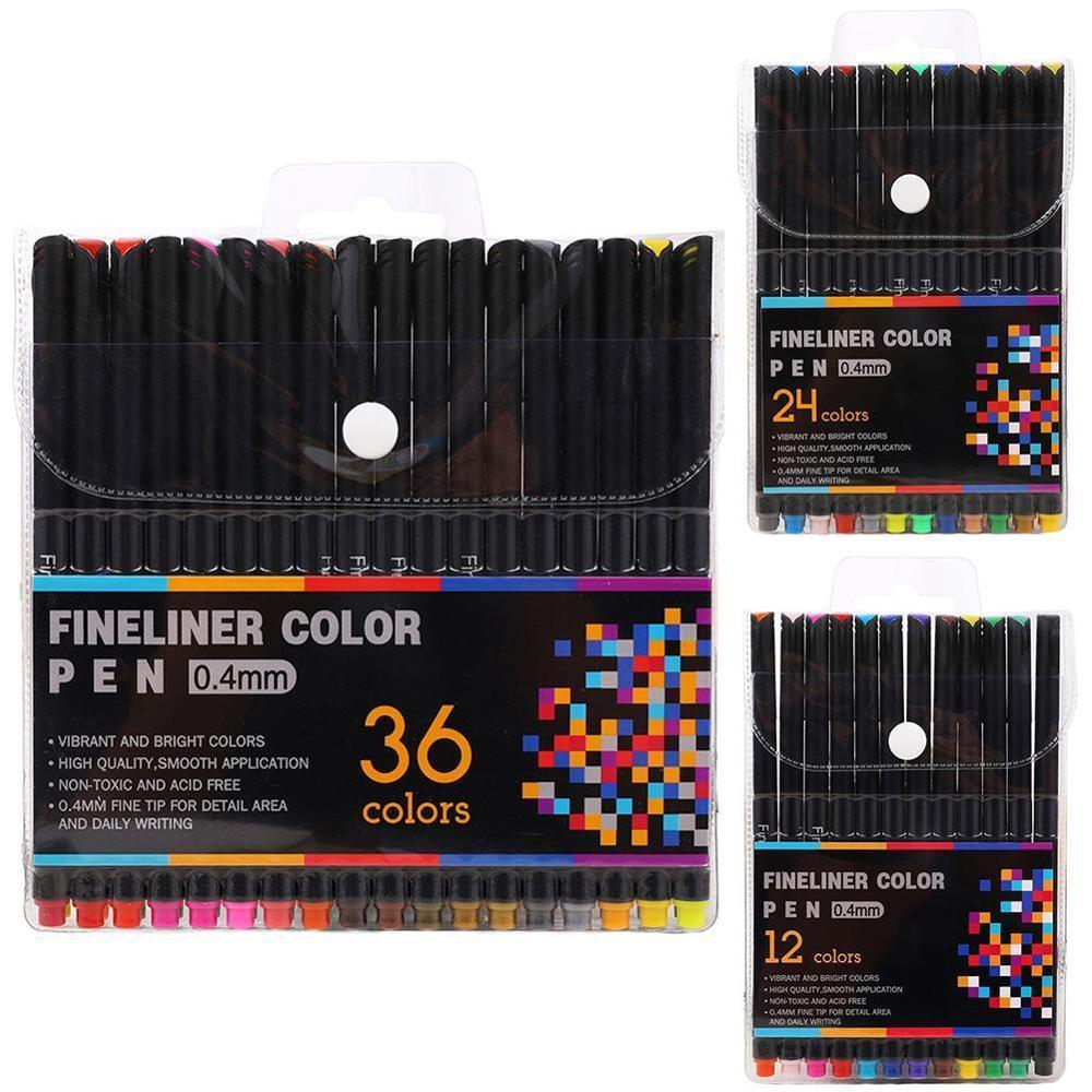12/24/36 Kleuren/Box Aquarel Pen Set Student Kleur... – Vicedeal