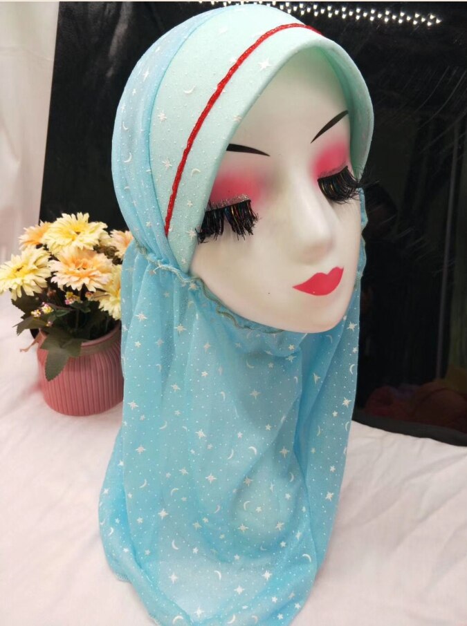 Girls Kids Muslim Beautiful Hijab Islamic Child He... – Grandado