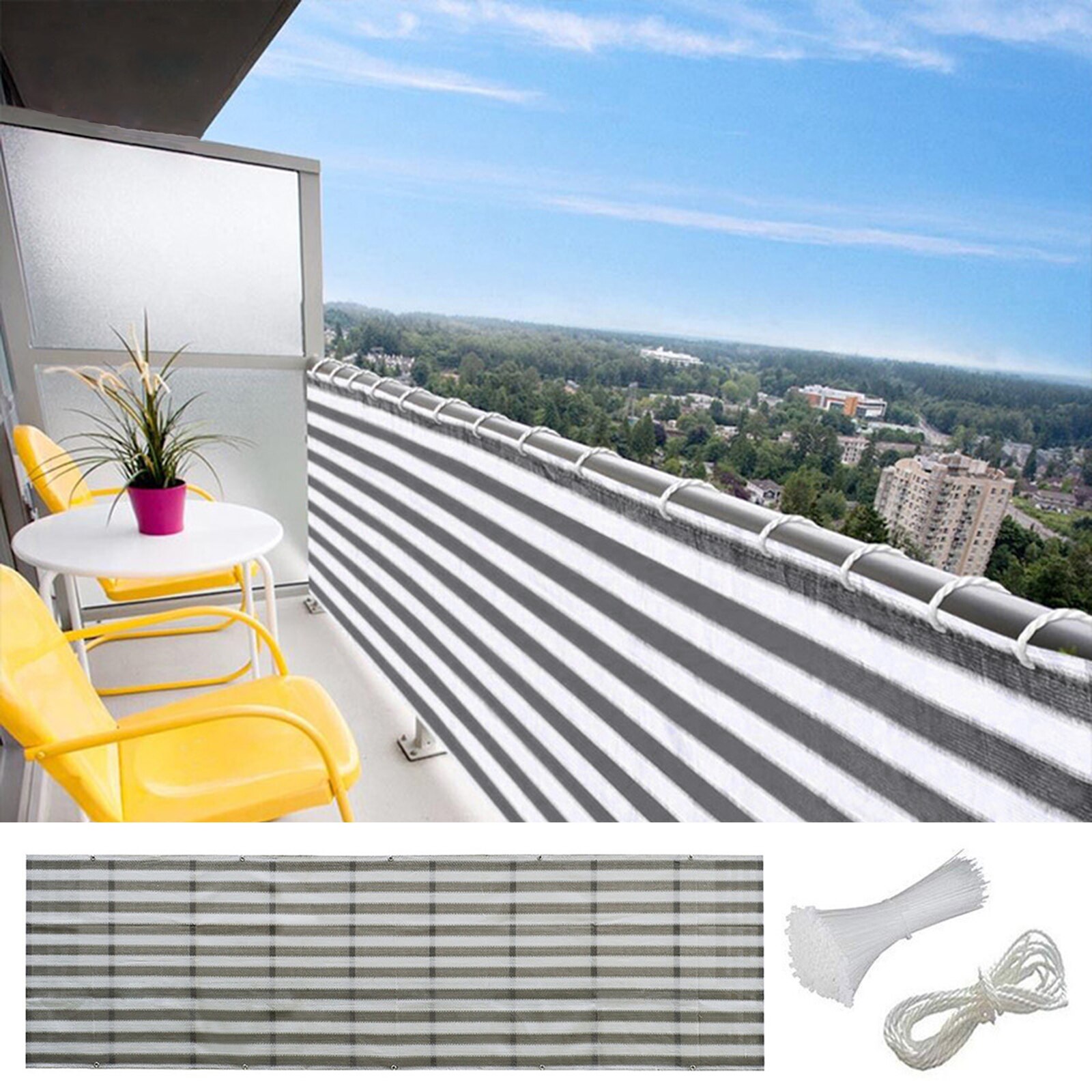 Balkon Privacy Screen Cover 0.9*5M Balkon Zonnesch... – Vicedeal