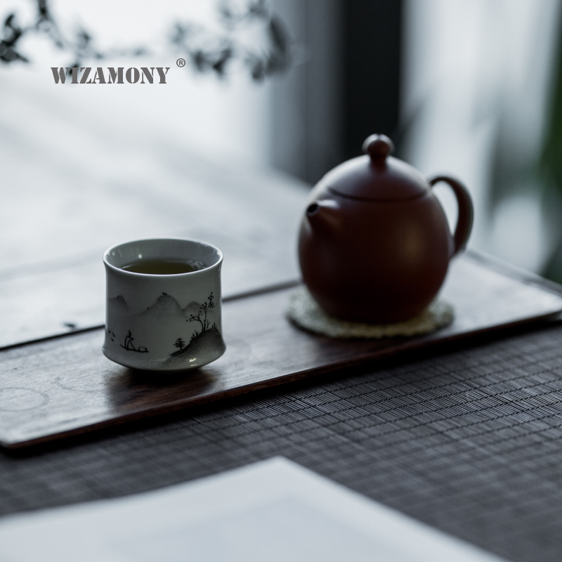 Hand painted teacup in Caowu Temple single teacup ... – Grandado
