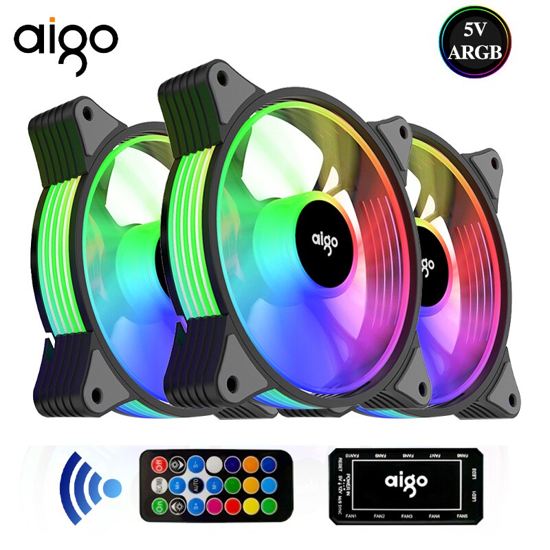 Aigo AR12 Cooler PC Cooling Argb Fan RGB Fan 120mm... – Vicedeal