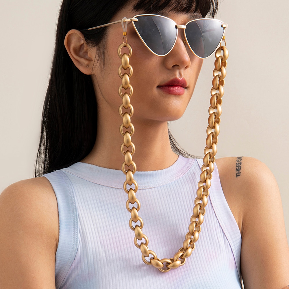 CCB Chunky Cuban Link Sunglasses Chain Gold Color ... – Vicedeal