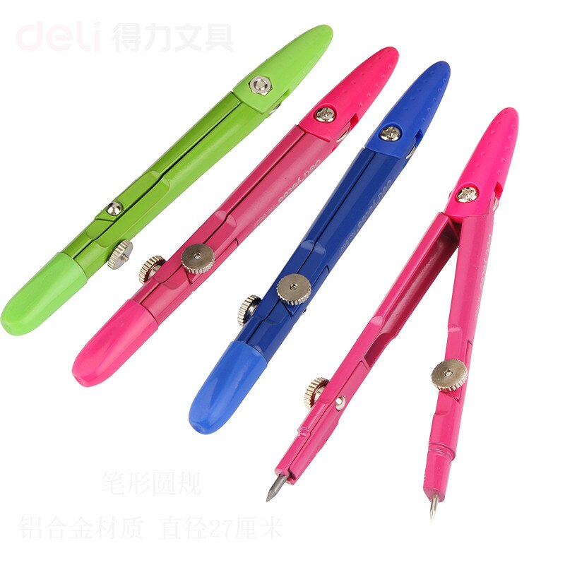 DELI 2pcs/lot 8607 student compasses metal compass... – Vicedeal