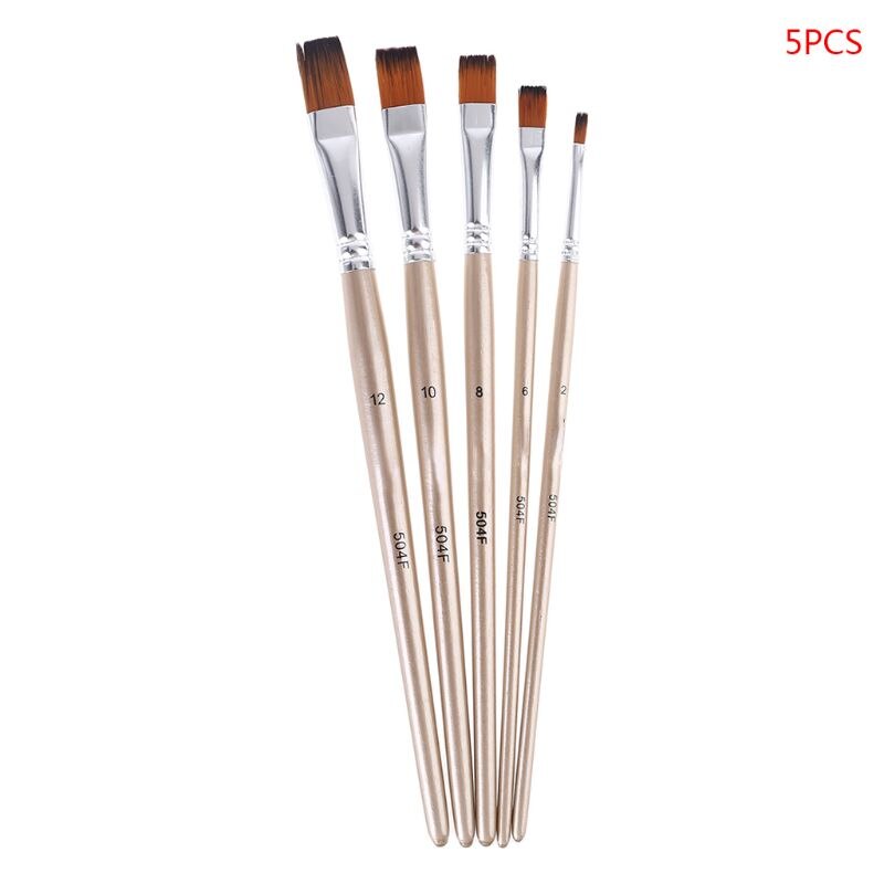 5pcs Paint Brush Set Nylon Hair Artist Watercolor ... – Vicedeal