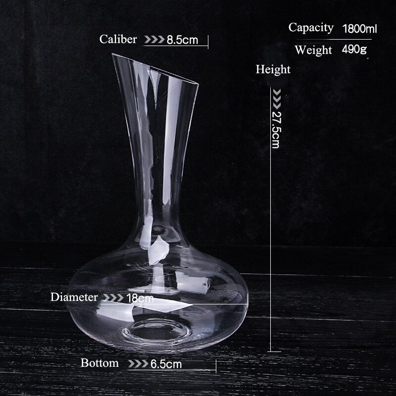 Glass Wine Decanters Bevel Spout Wine Aerator Cont... – Grandado