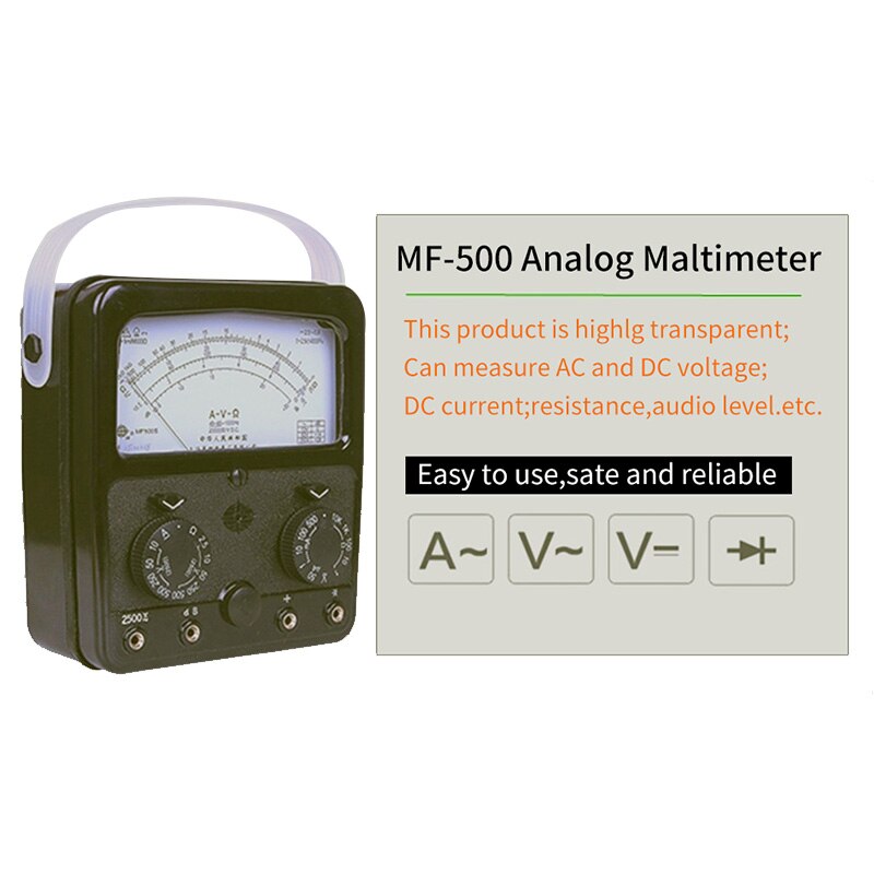 Multímetro analógico mf500, volt ampere ohm meter ... – Grandado
