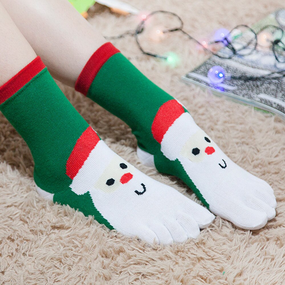 Women Christmas Sock Funny Cartoon Printed Toe Soc... – Grandado