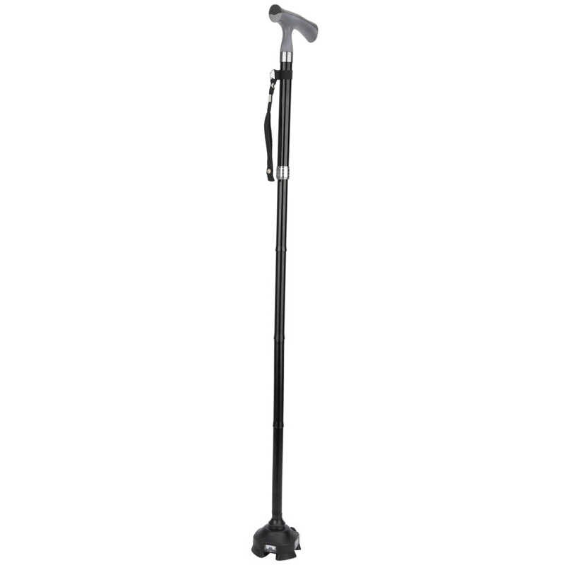 Folding LED Light Safety Walking Stick Four Foot B... – Grandado