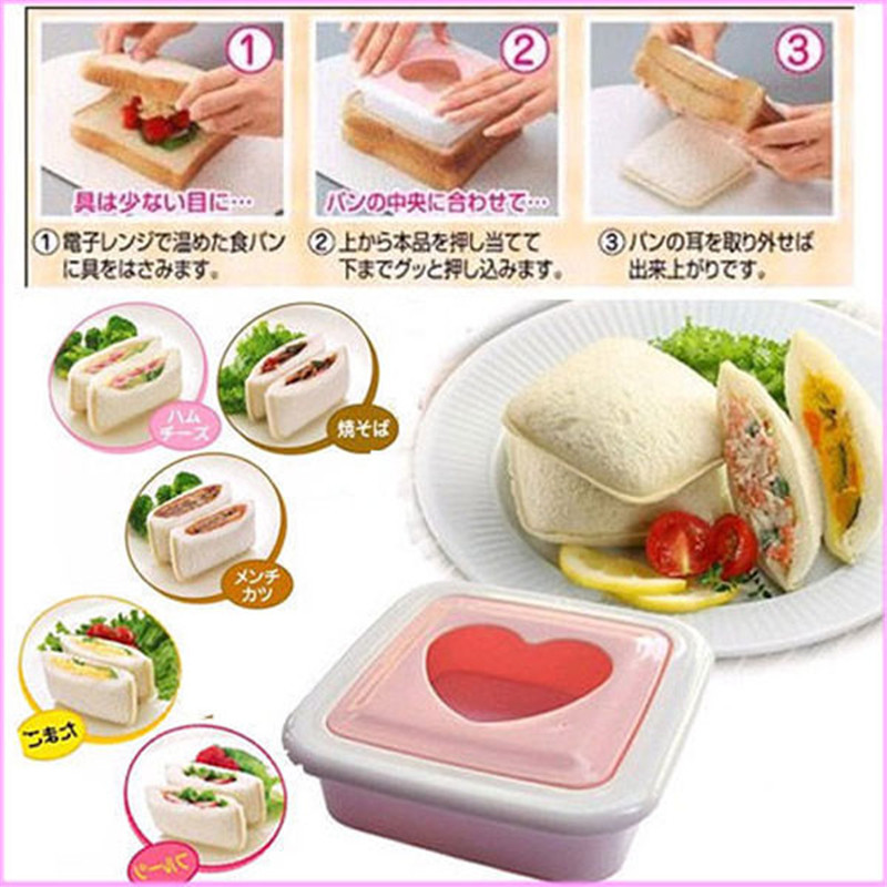 1 Pc Hart Hearted Shape Sandwich Bread Toast Maker... – Grandado