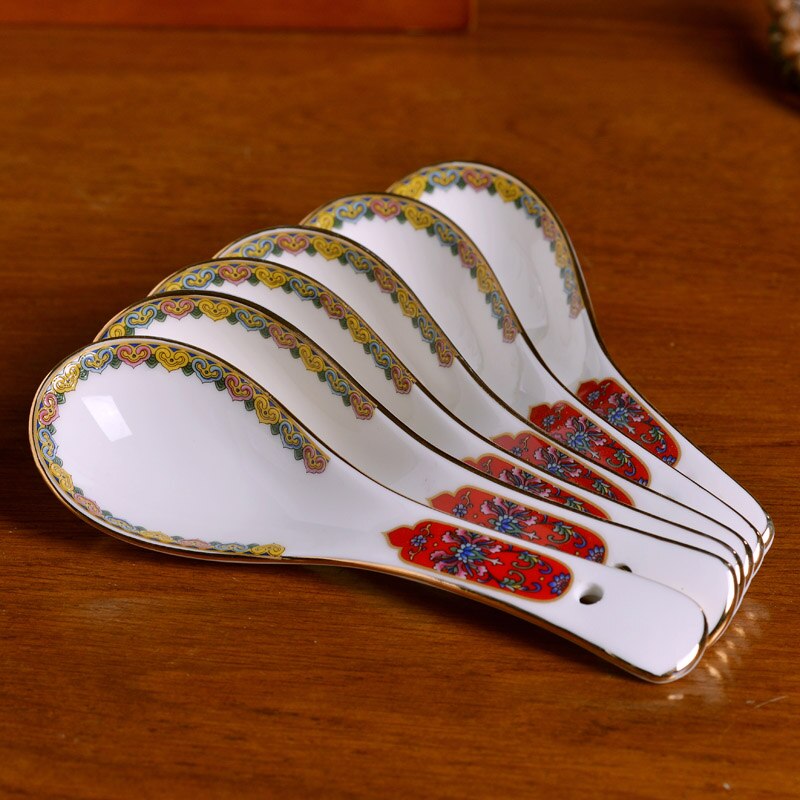 6 Stuks Chinese Kleine Soep Lepels Jingdezhen Kera... – Grandado