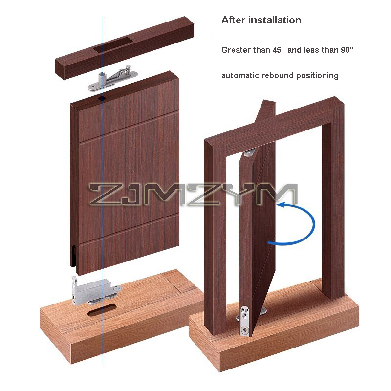 360° Rotation Wooden Door Hydraulic Buffer Floor S... – Grandado