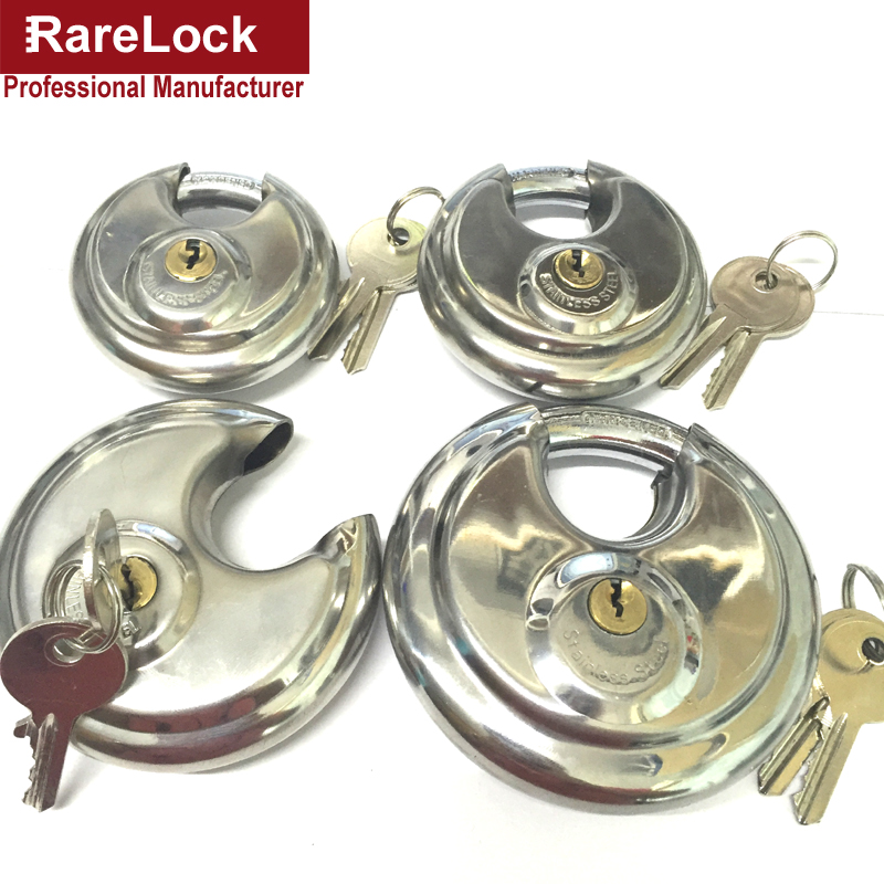Circle Steel Padlock with 2 Keys 80-90mm for Outdo... – Grandado
