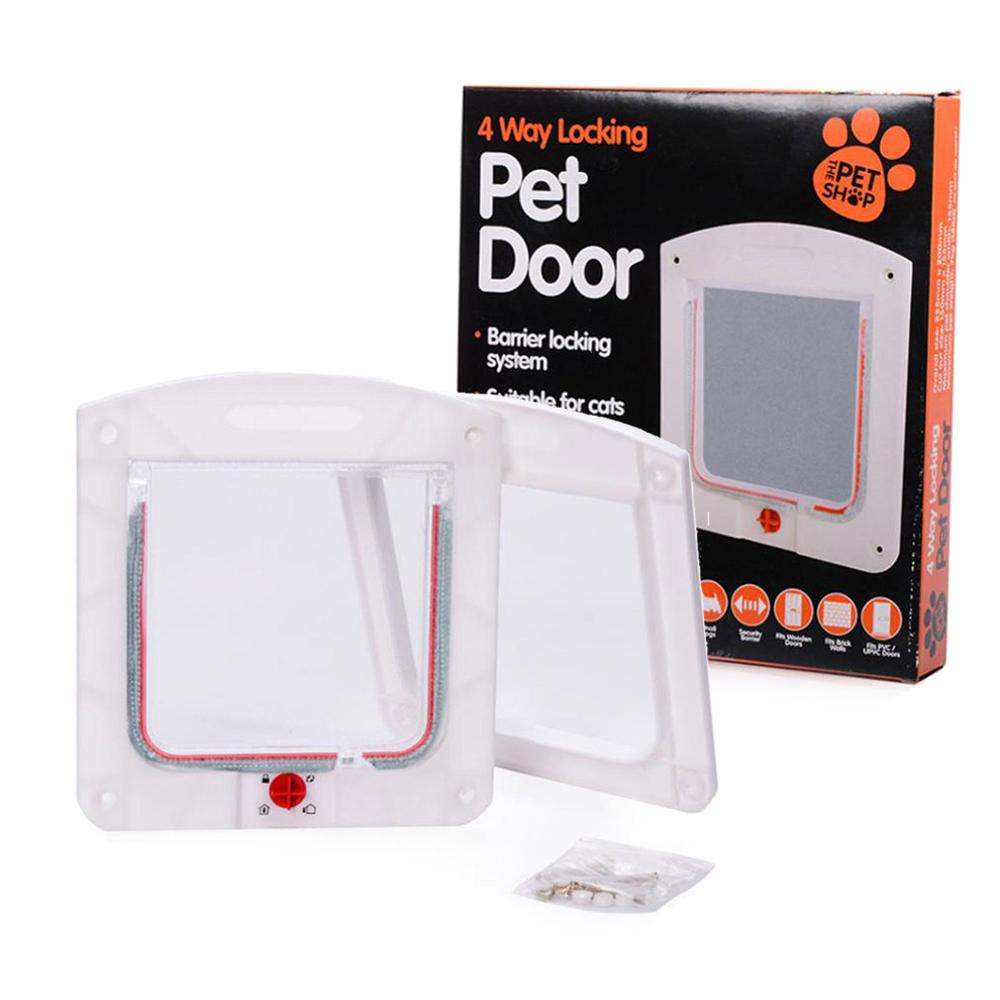 Lockable Cat Flap Door Kitten Dog Pet Lock Suitabl... – Vicedeal