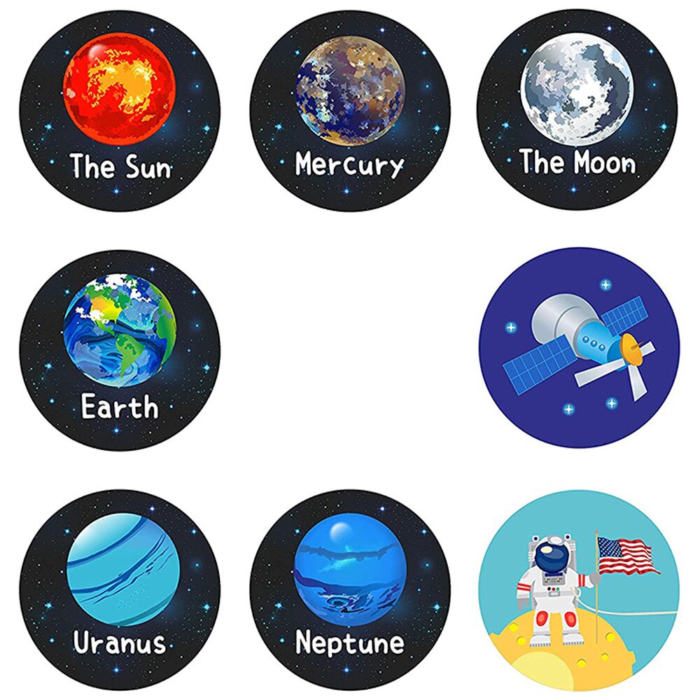 50-500Pcs Children Reward Stickers Cute Space Plan... – Vicedeal