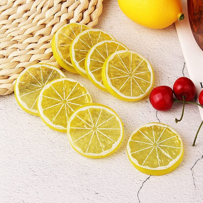 42 Pieces Artificial Lemon Slices Lemon Blocks Wed... – Vicedeal