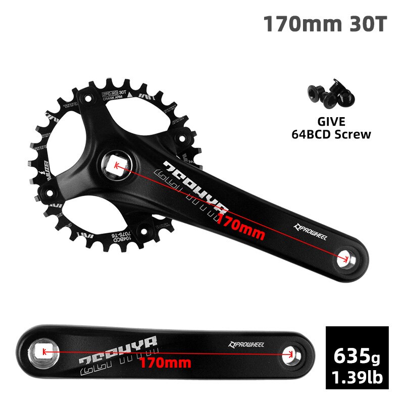Crank Mountain Bike Crankset Left Right 104BCD Squ... – Grandado
