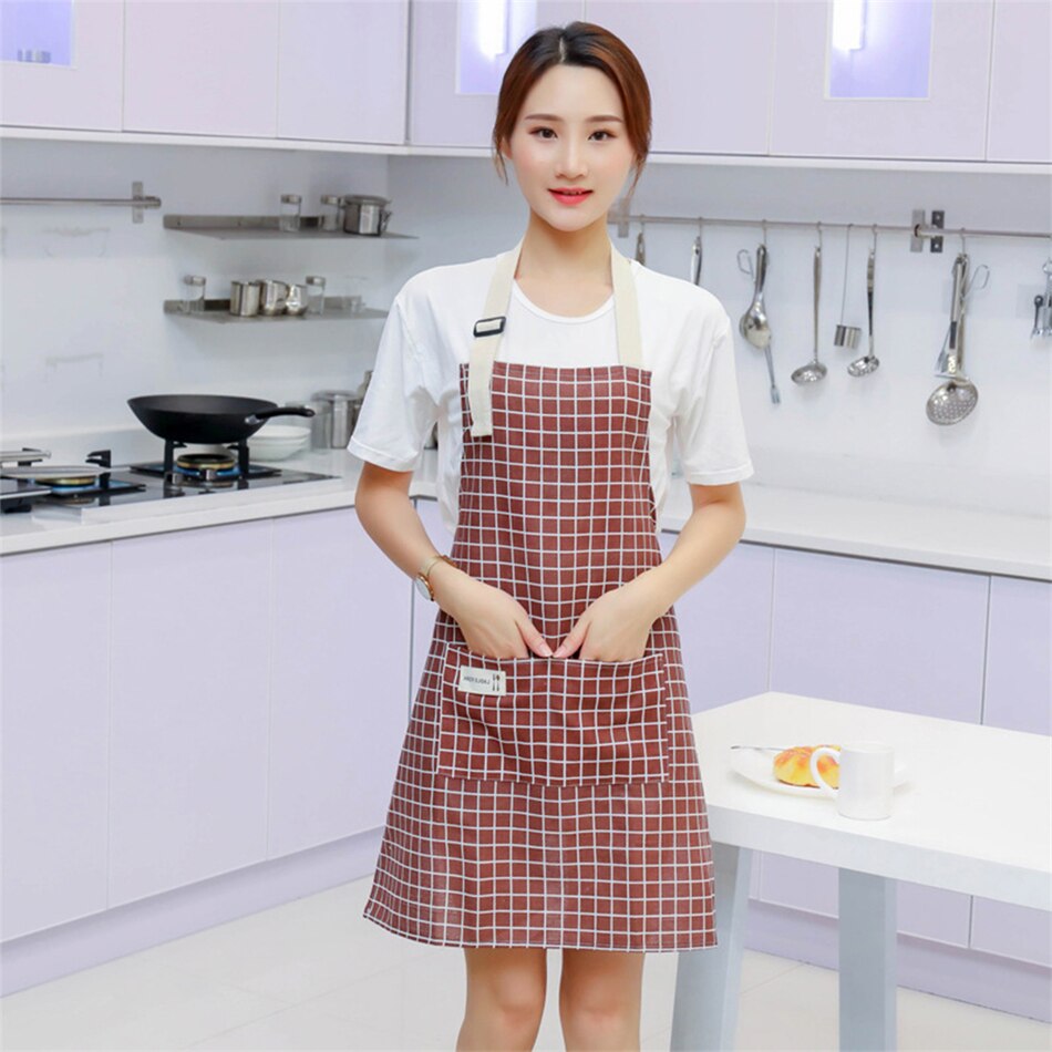 cooking apron with pockets, adjustable cotton and ... – Grandado