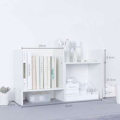 Wooden Desktop Bookshelf Desk Organizer Abjustable... – Vicedeal