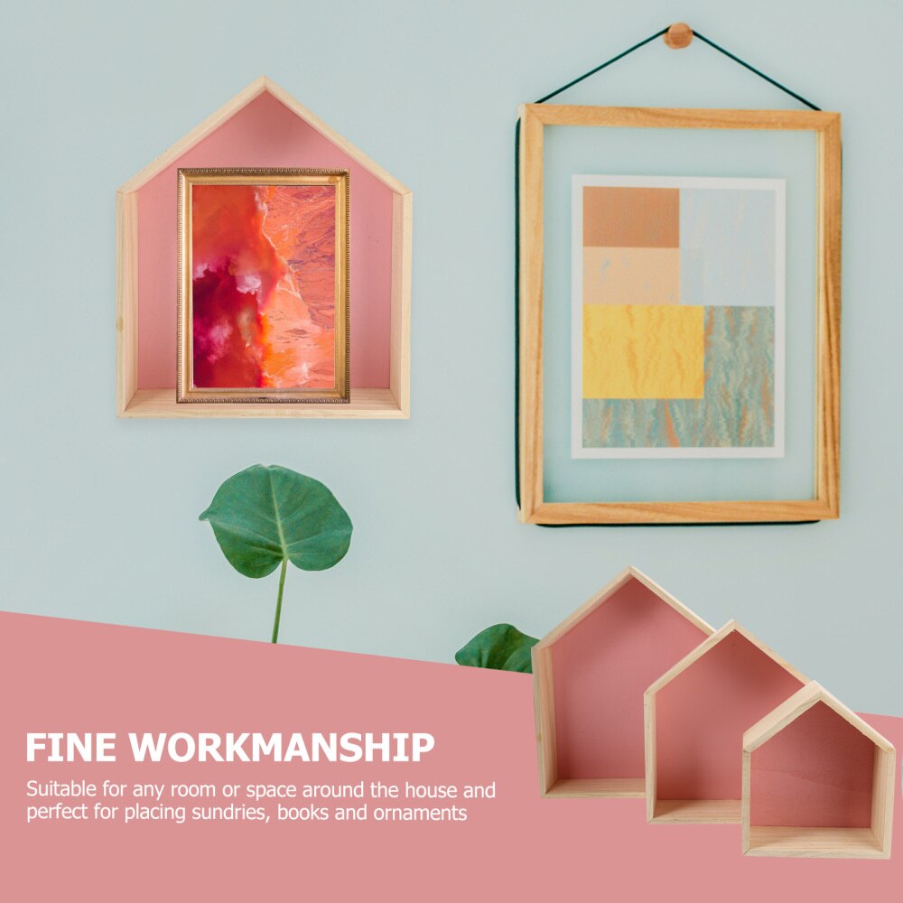 3pcs Wall Mount Household Storage Rack House Shape... – Grandado