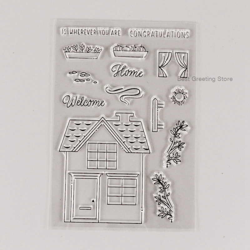 clear home stamps for card making and scrapbooking... – Grandado